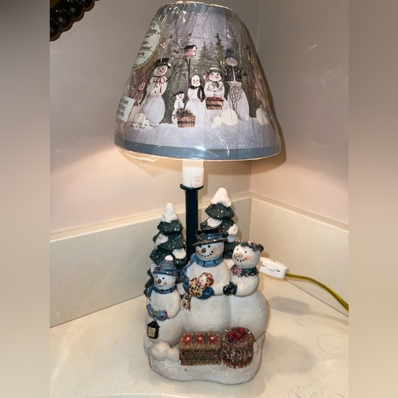 Accents | Pat Richter Ahomestead Shoppe Snowman Family Lamp Snowfolk ...